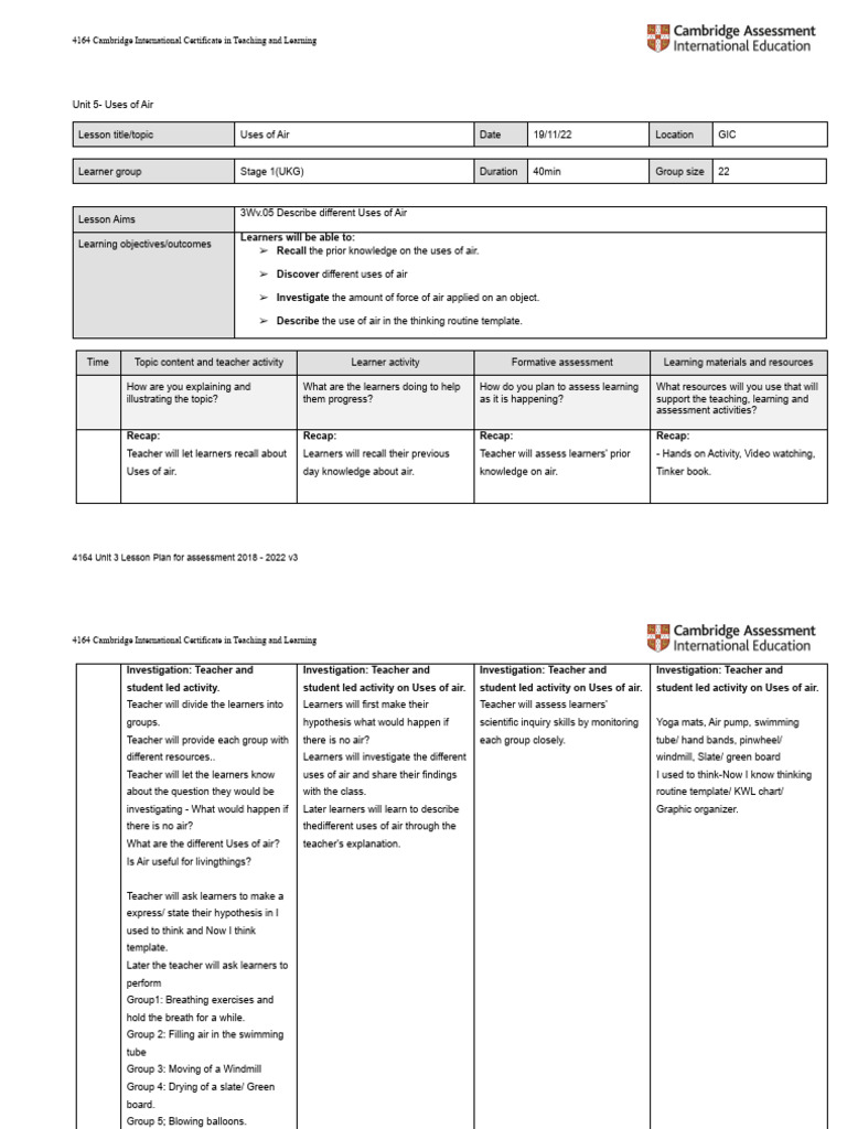 UKG- A Rashi Jain Session Plan.docx | PDF | Learning | Lesson Plan