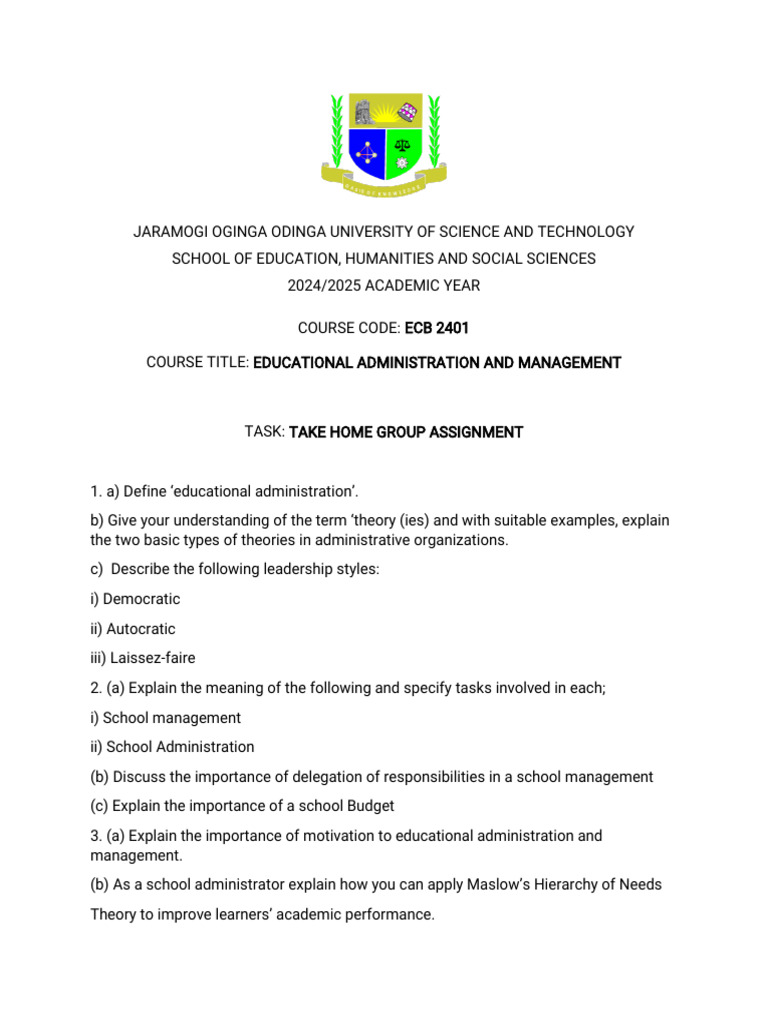 Educational Administration and Management - 1 | PDF