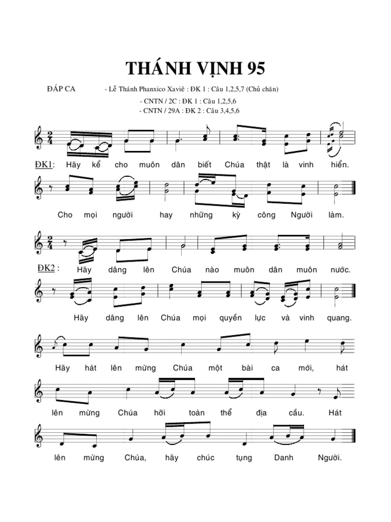 Thanh Vinh 95 Chua Nhat 2 Thuong Nien Nam C Xuan Thao | PDF