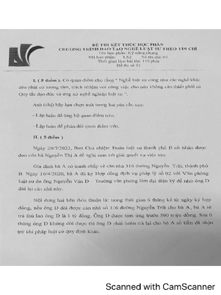 ĐỀ THI ÔN TẬP LS2 | PDF