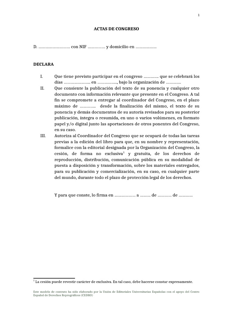 Participación y Publicación en Congreso | PDF | Derecho