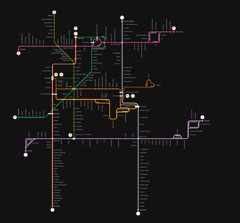 Mapa Metrobús CDMX | PDF | México | Ciudad de México
