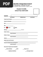 Secondary School Profile Template 2024-2025 | PDF