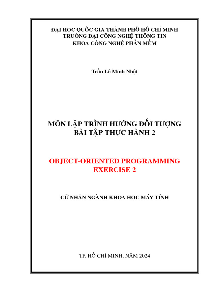 Lab2 lập trình hướng đối tượng | PDF