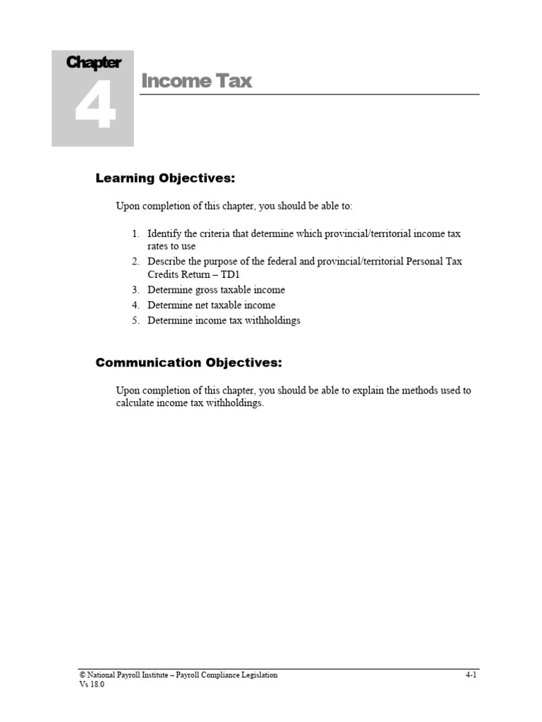 2024 PCL Chapter 4 Income Tax | PDF | Payroll Tax | Income Tax
