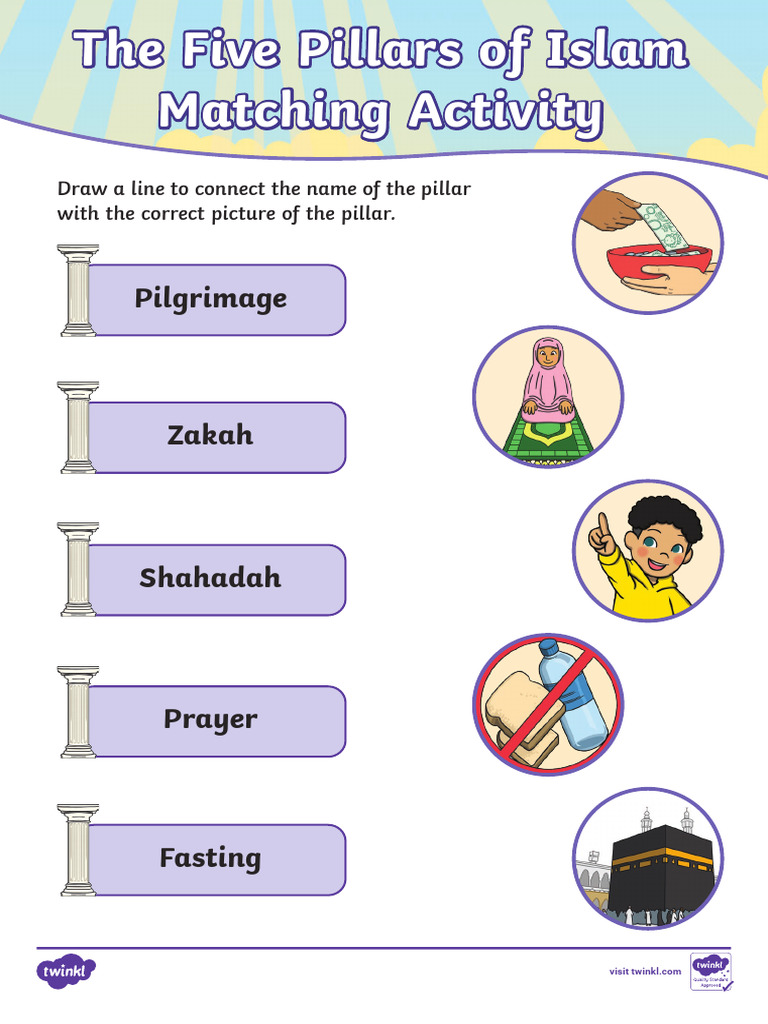 Ar Ise 64 The Five Pillars of Islam Matching Activity - Ver - 2 | PDF