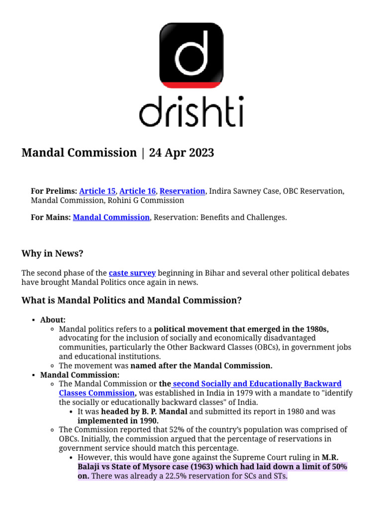 Daily-Updates - Daily-News-Analysis - Mandal-Commission-1 - Print ...