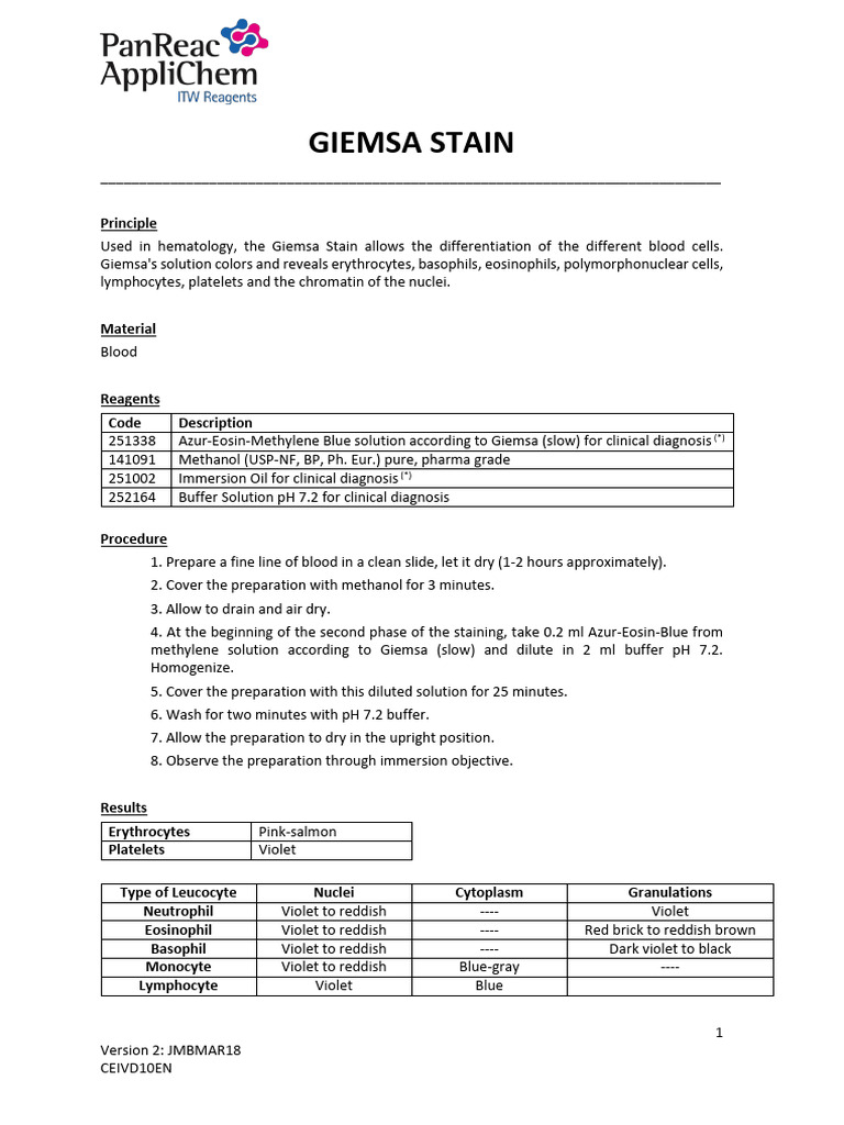 Ce Ivd Instructions CEIVD10 en | PDF | White Blood Cell | Medical ...