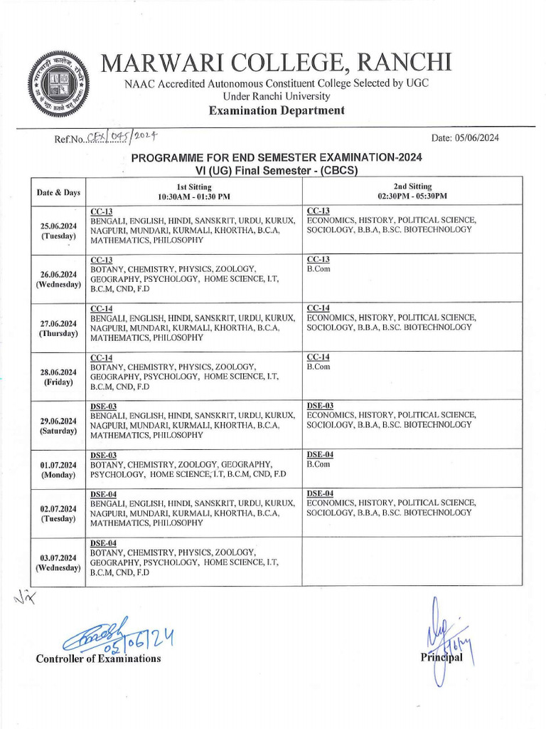 Programme Sem4 6 | PDF