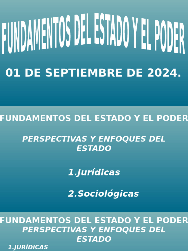 Fundamentos del Estado y el Poder | PDF | Estado (política) | Sociología