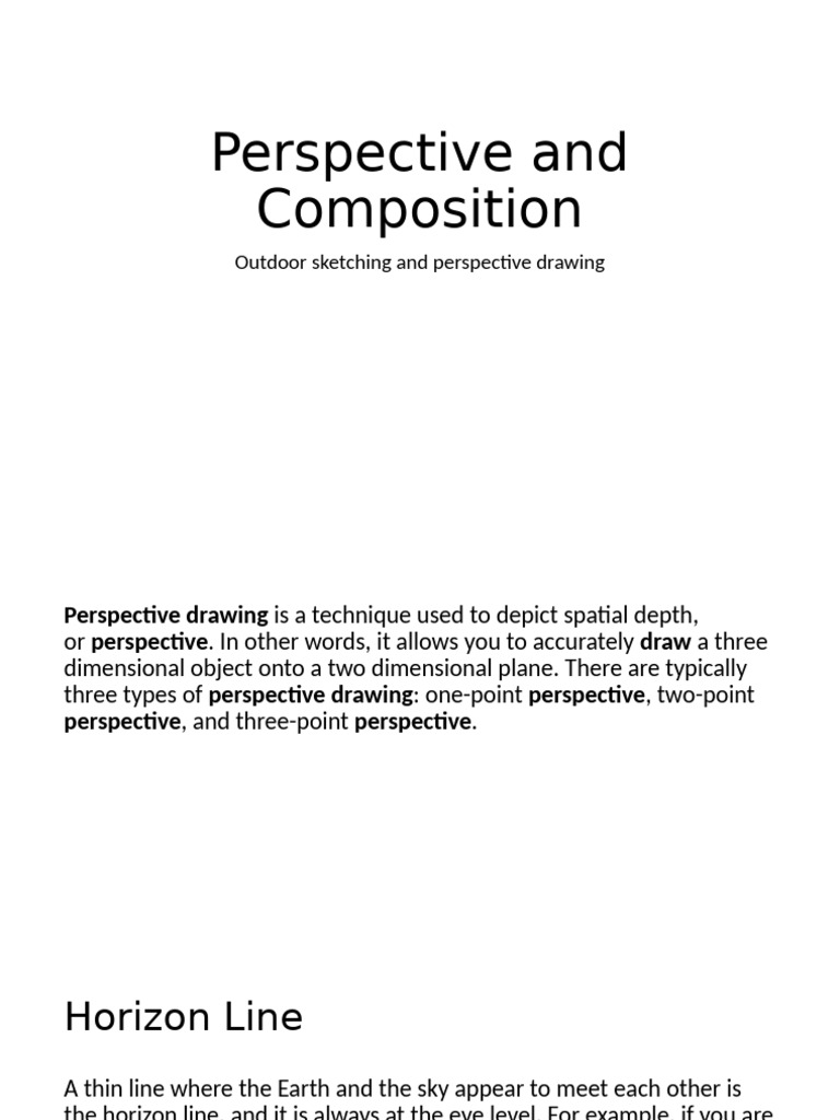 Perspective and Composition | PDF | Art | Poetry