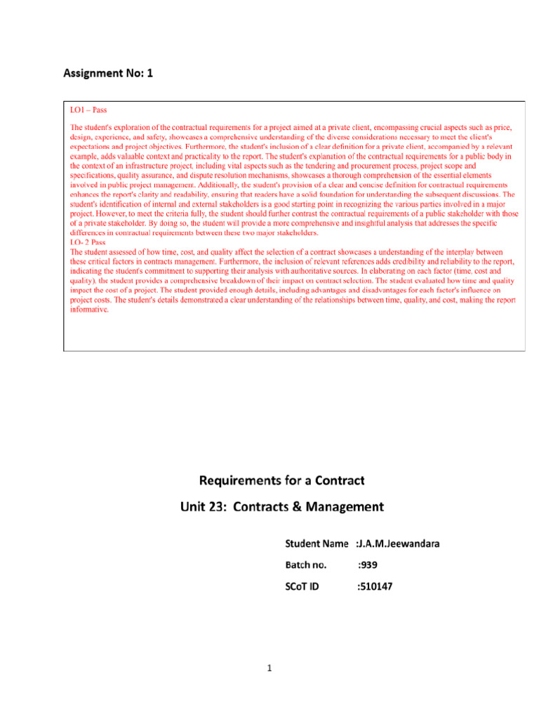 Contract Requirements for Construction Projects | PDF | Interest | Employment