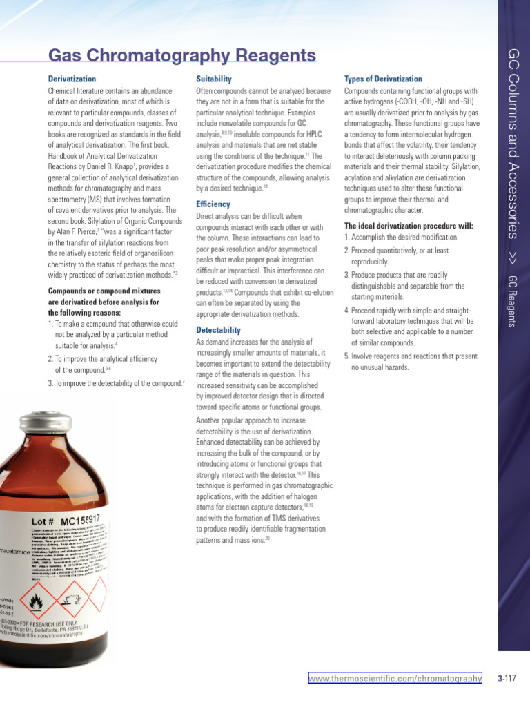 thermo-scientific-gc-reagents-guide | PDF | Gas Chromatography ...