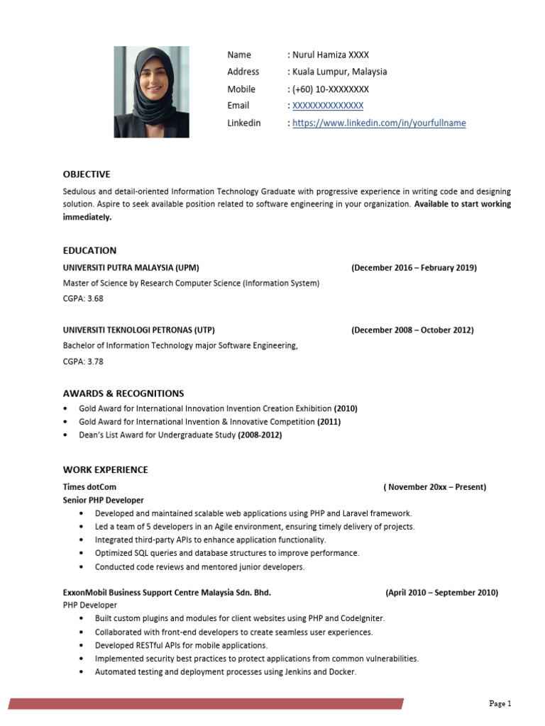 ATS friendly resume | PDF | Php | Share Point
