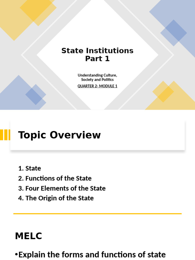 q2 Ucsp M 1 Part 1 State | PDF | Sovereignty | Government