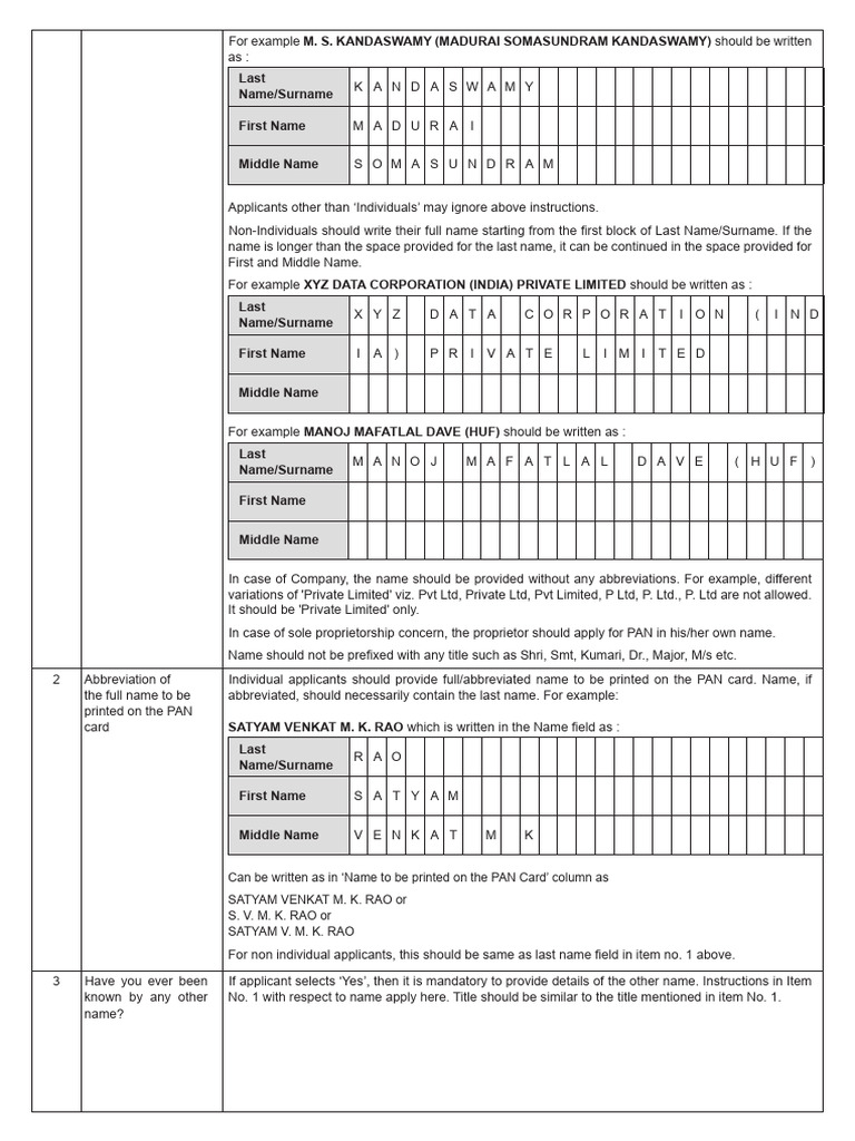 Form_49A | PDF | Onomastics