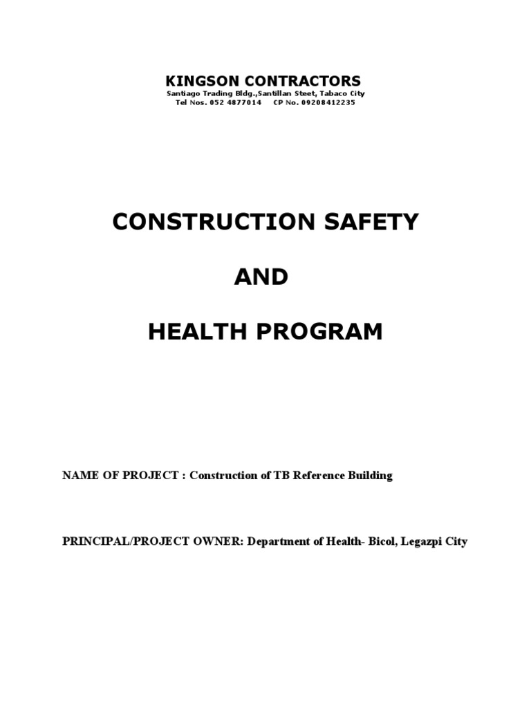Construction Safety and Health Narrative Methods | PDF | Waste ...