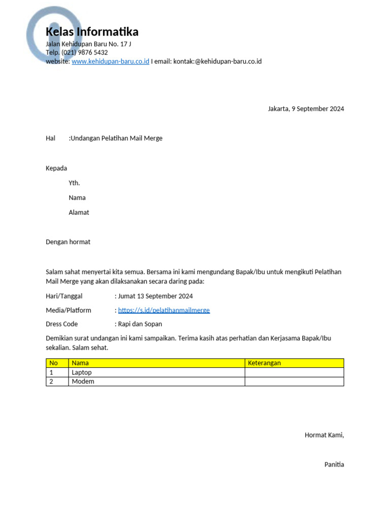 Master Surat | PDF | Komputer