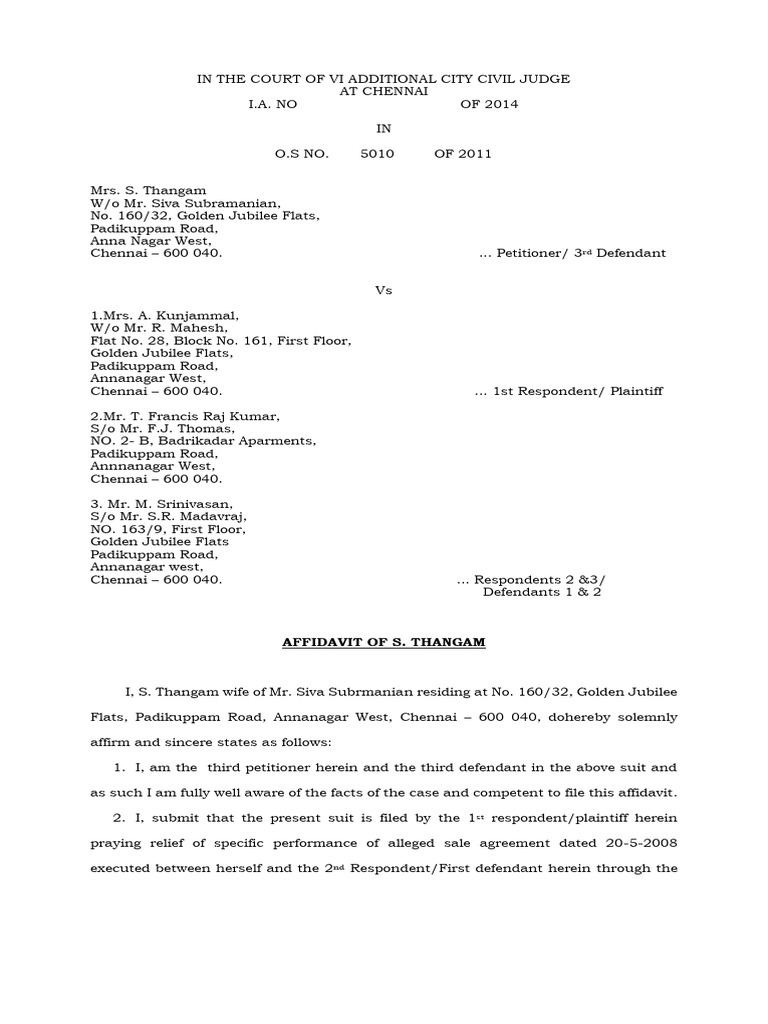 Petition To Reject The Plaint | PDF | Lawsuit | Public Law