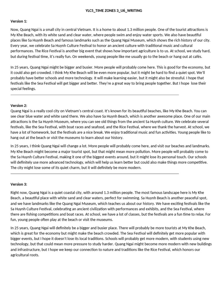 Ylc5 - Time Zones 3 - U6 - Writing | PDF | Social Science | Art