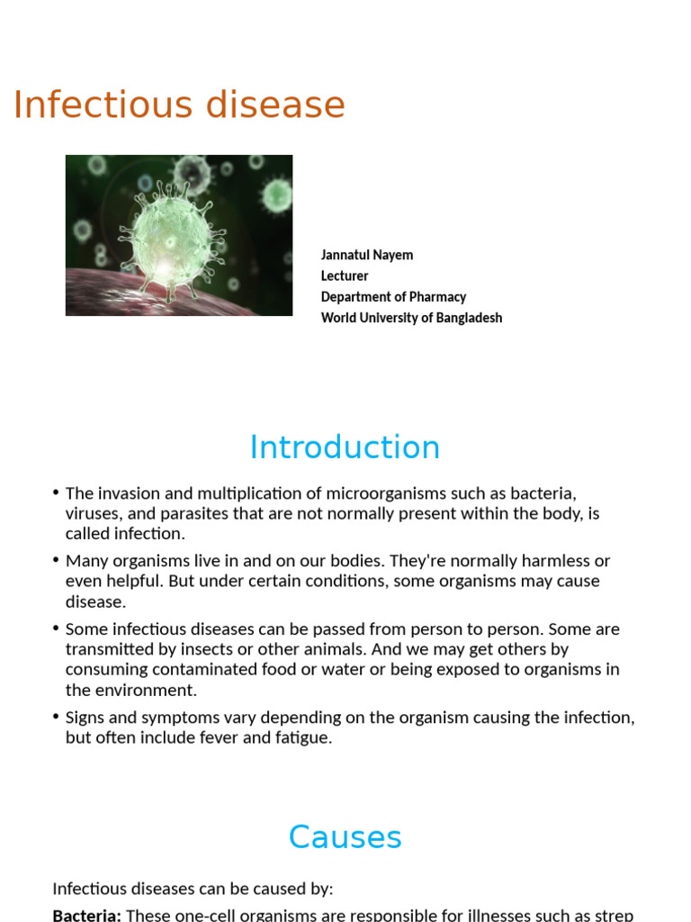 Infectious Diseases (For MID) | PDF | Infection | Pathogen
