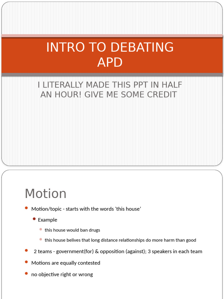 Intro To Debating | PDF