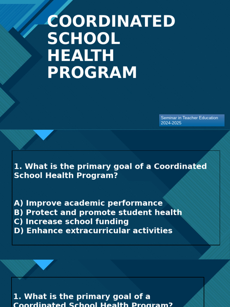 Coordinated School Health Program Overview | PDF | Physical Education ...