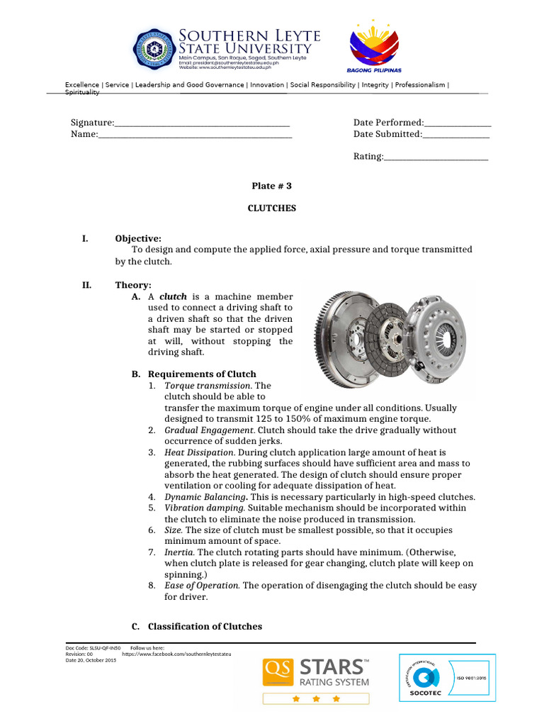 clutches | PDF | Clutch | Friction