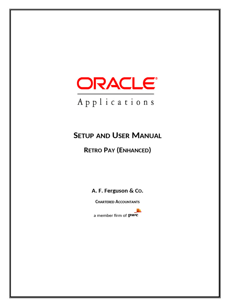 Enhanced RetroPay User Manual | PDF | Payroll | Software