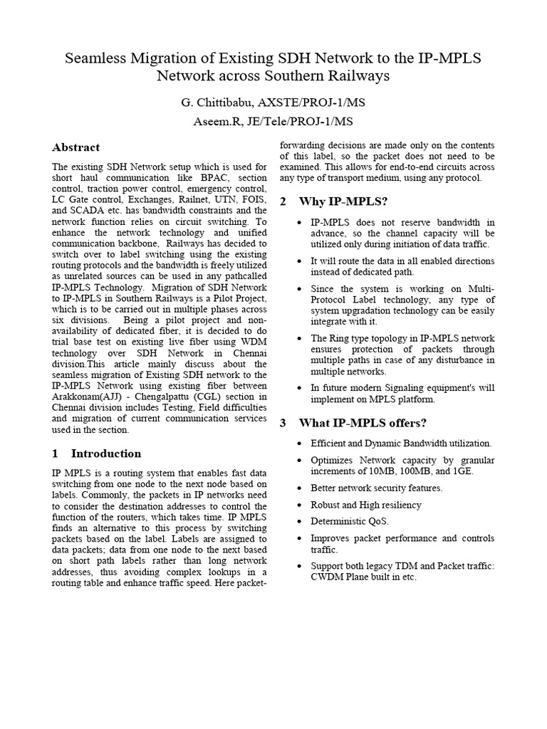 Article14 | PDF | Networking | Multiprotocol Label Switching