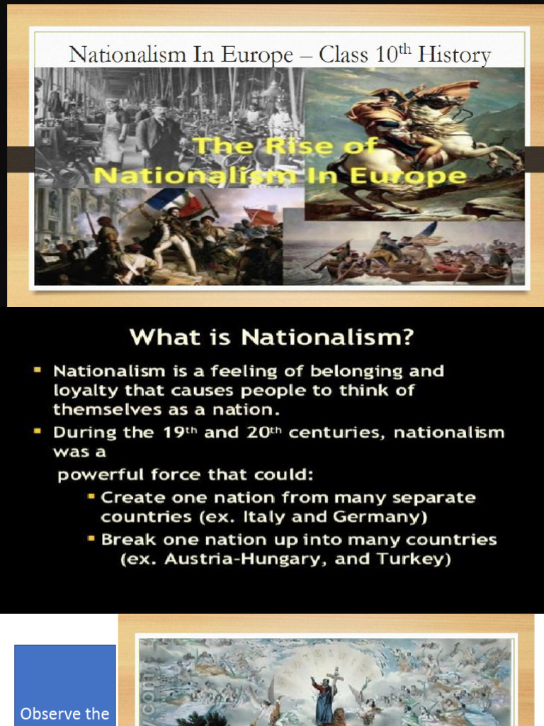 Class-10 - History Ch-1 - Nationalism in Europe Revised | PDF | Balkans ...