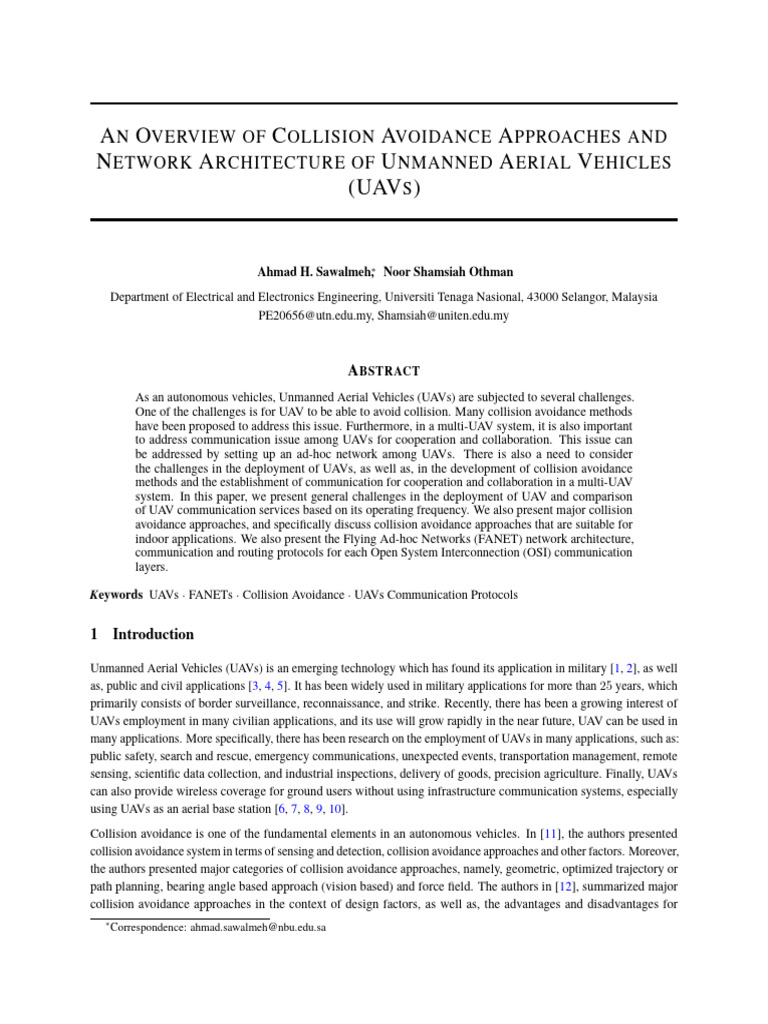 An Overview of Collision Avoidance Approaches and | PDF | Routing | Wireless Ad Hoc Network