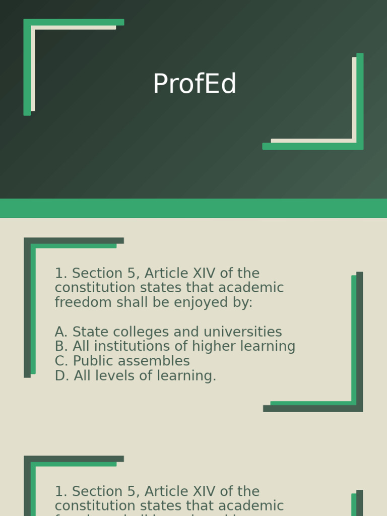 ProfEd Template | PDF