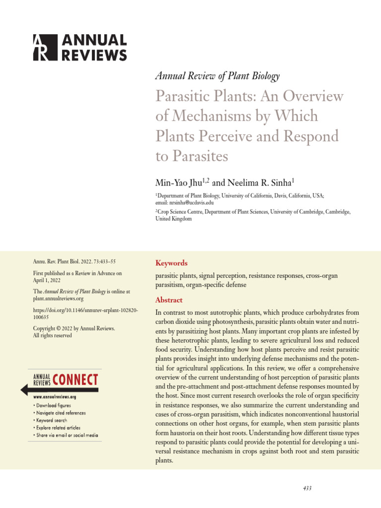 Case Study Phanerogamic Plant Parasites | PDF | Organisms | Botany
