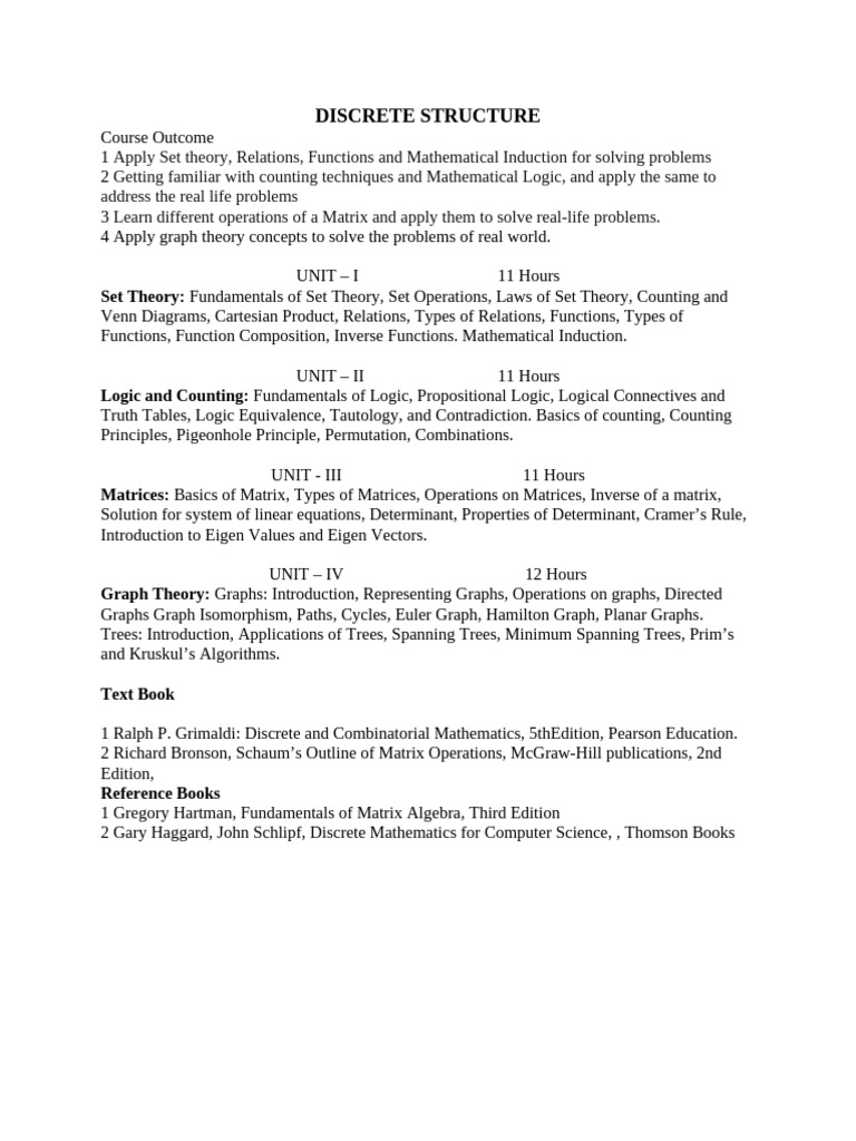 DISCRETE STRUCTURE | PDF