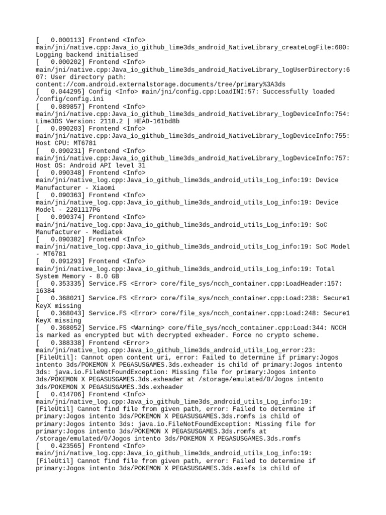 Lime3ds Log | PDF | Operating System Families | Computing Platforms