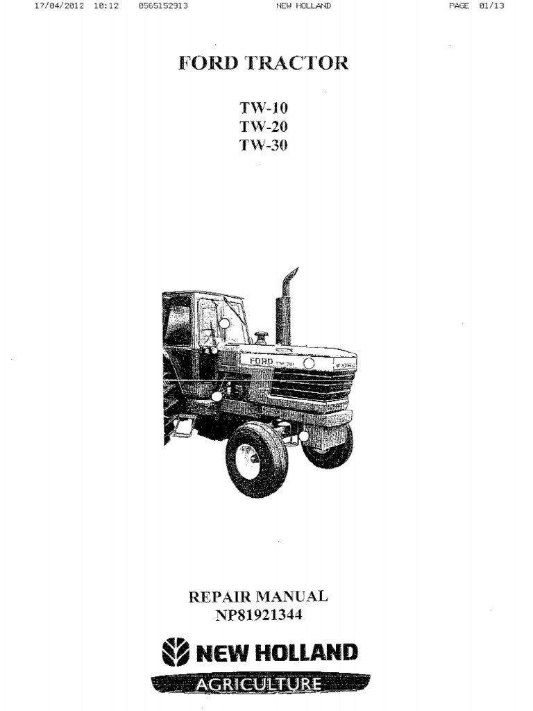 Ford TW Torque Settings | PDF