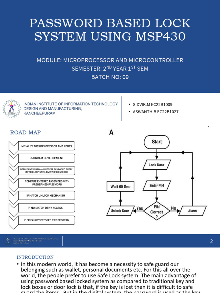 b9 Ec22b1009 Ec22b1027 Password Based Lock System | PDF | Password | Authentication