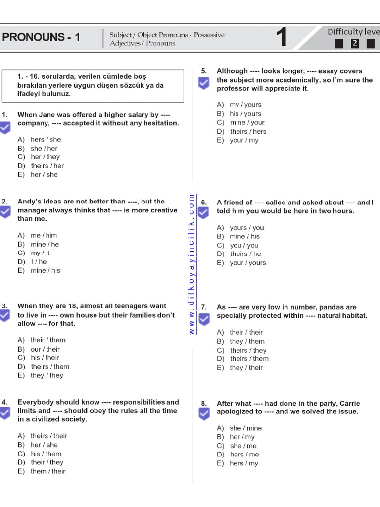 Grammar Test-1-Premier-11 | PDF