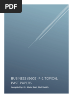 Cambridge AS & A Level Business 9609 Syllabus | PDF | Marketing ...