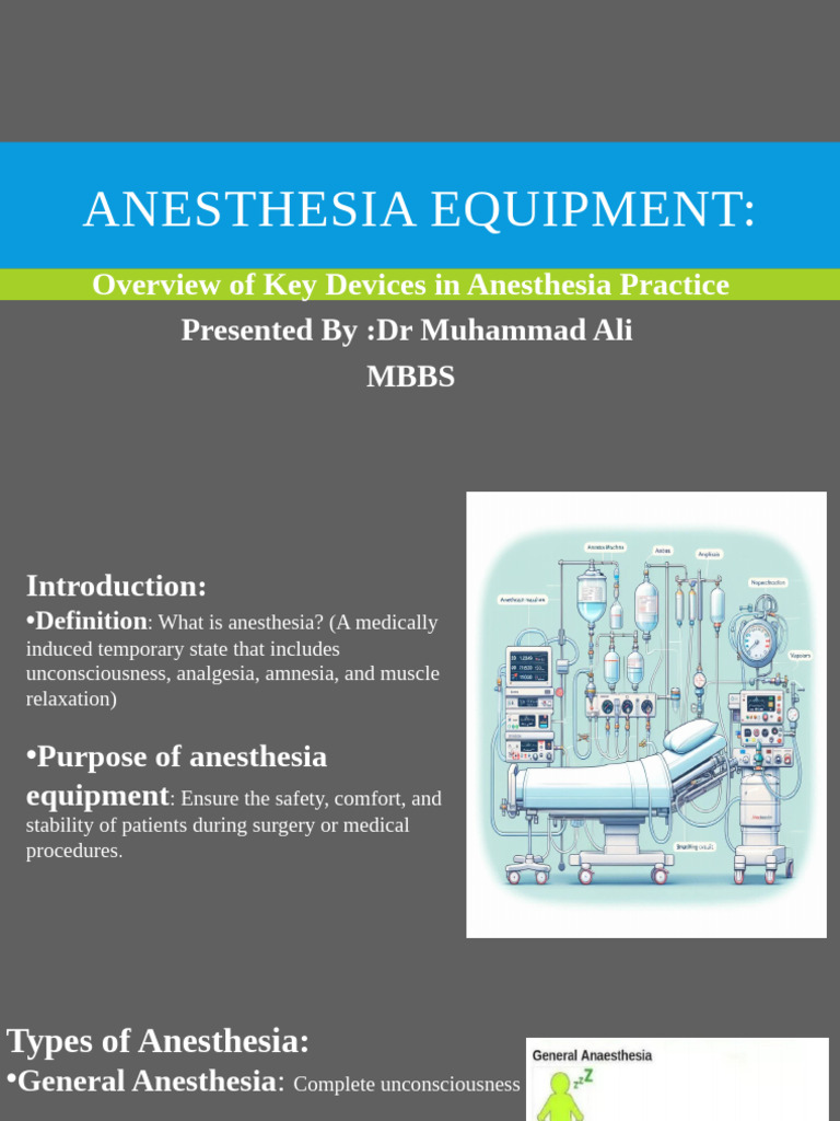 Anesthesia Equipment | PDF | Anesthesia | Cardiology