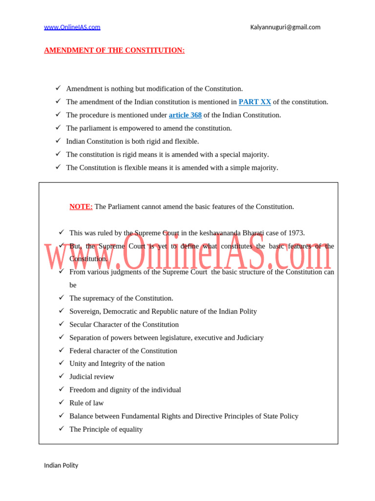48.AMENDMENT OF THE CONSTITUTION | PDF | Constitutional Amendment ...