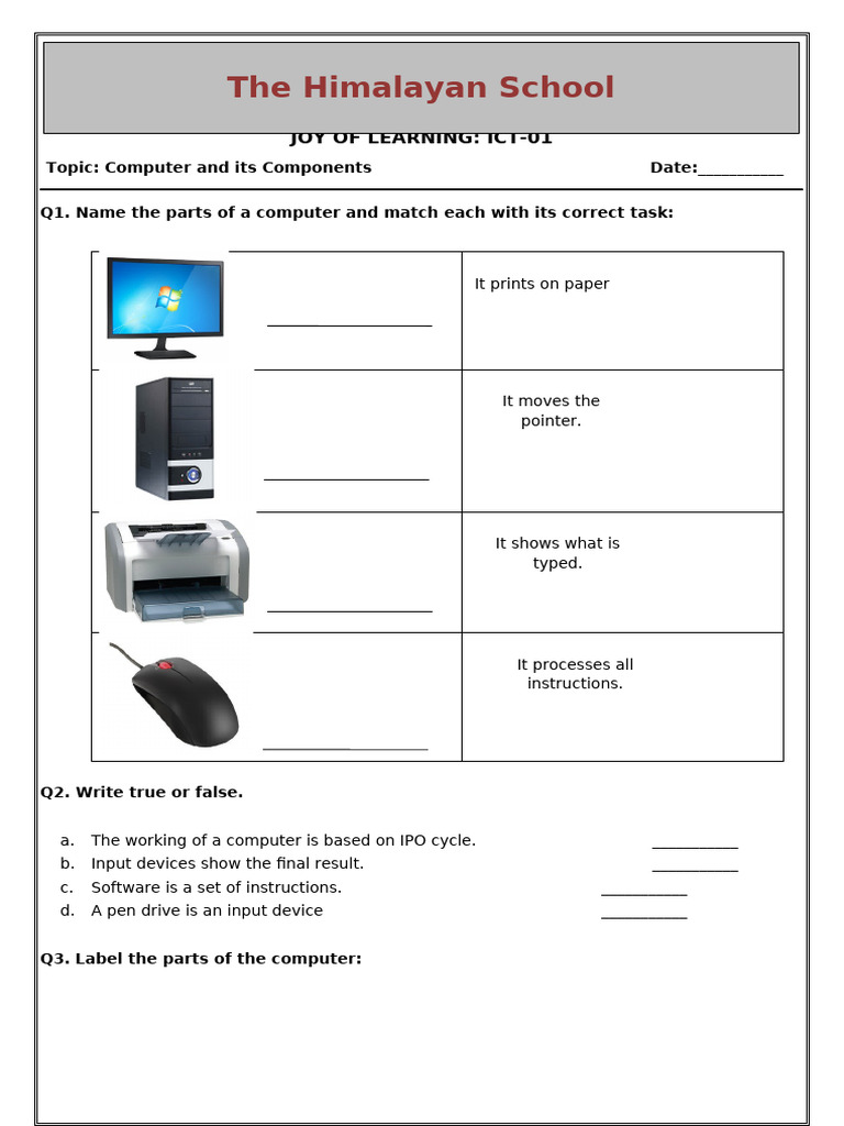 Workbbook ICT Class-3 | PDF | Microsoft Word | Graphical User Interfaces
