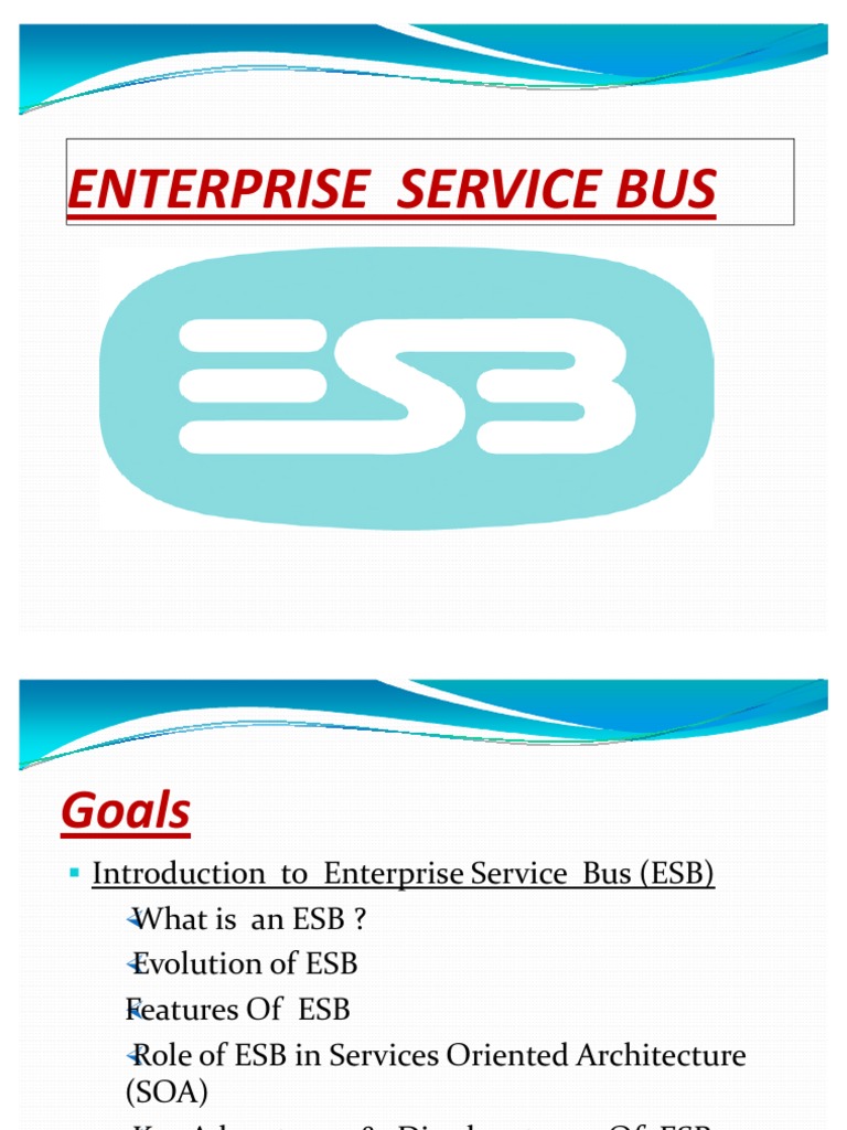 Presentation Esb Pdf Service Oriented Architecture Computer