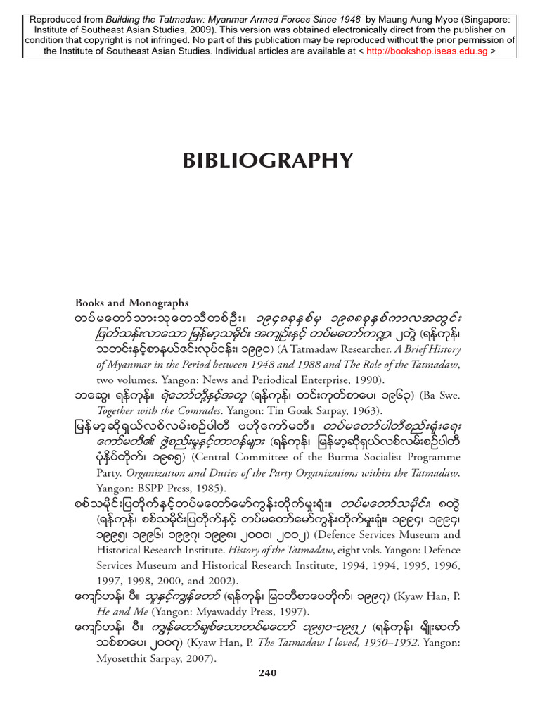 9789812308498C09 - Bibliography | PDF | Myanmar | National Security