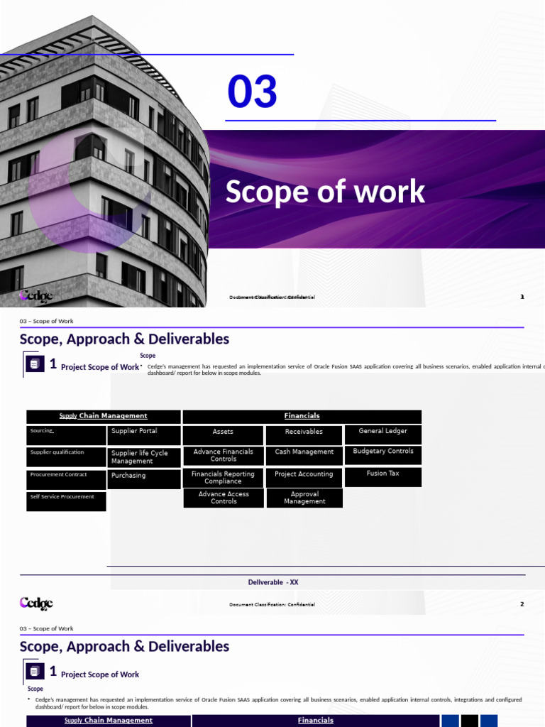 Cedge - Oracle Fusion Implementaion Techinical Proposal v1 | PDF ...