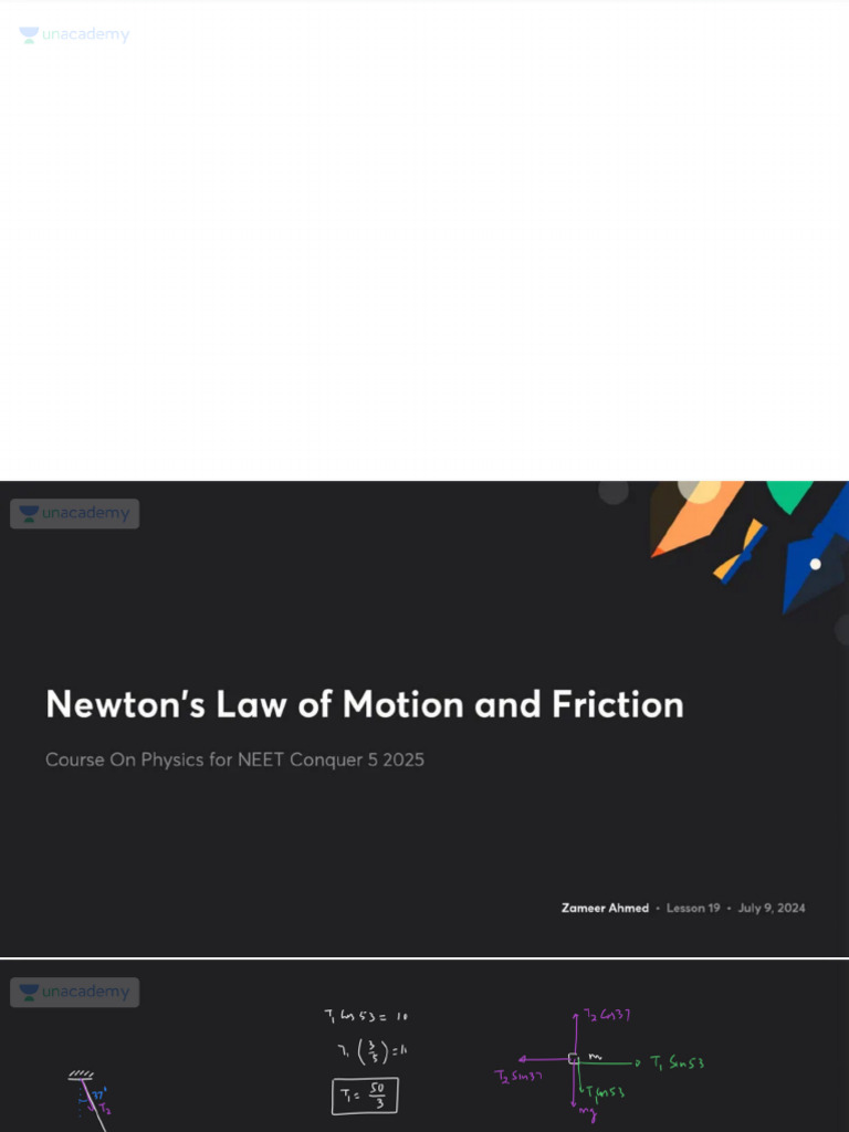 Newtons - Law - of - Motion - and - Friction 1 | PDF