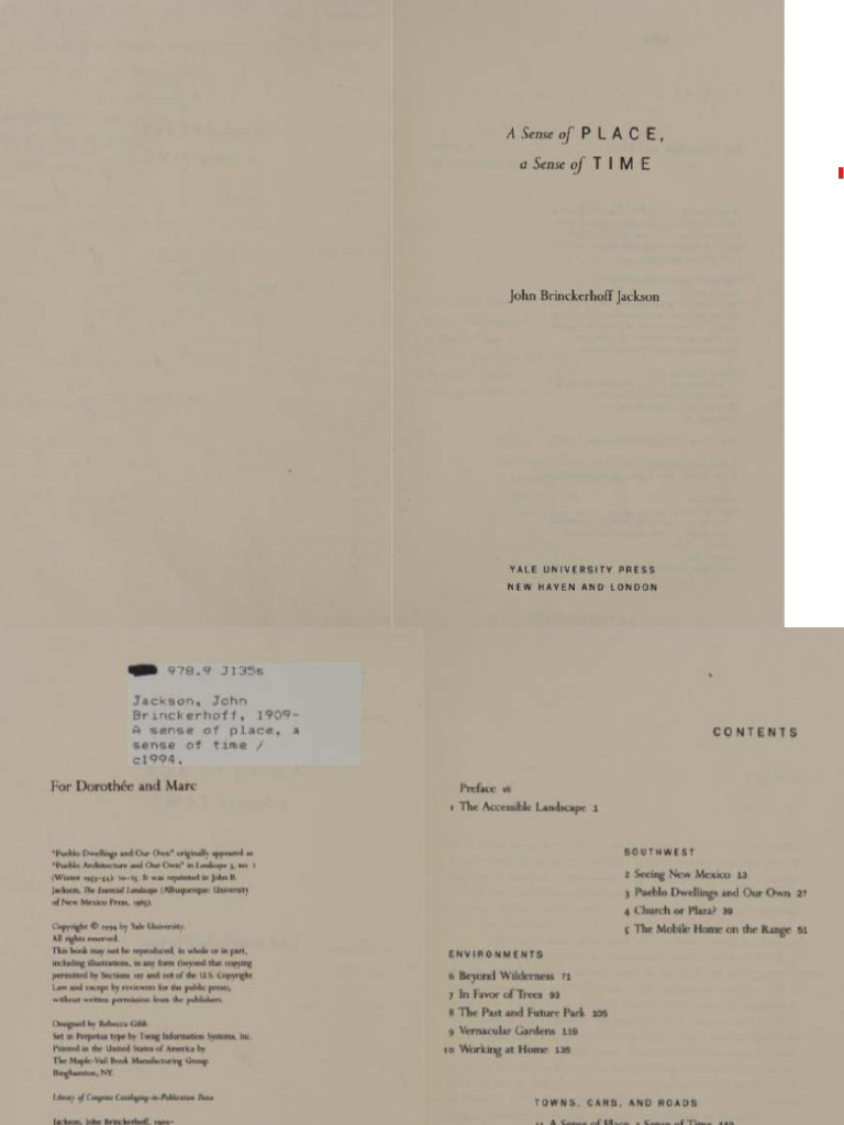 J.B.Jackson - A Sense of Place, A Sense of Time | PDF
