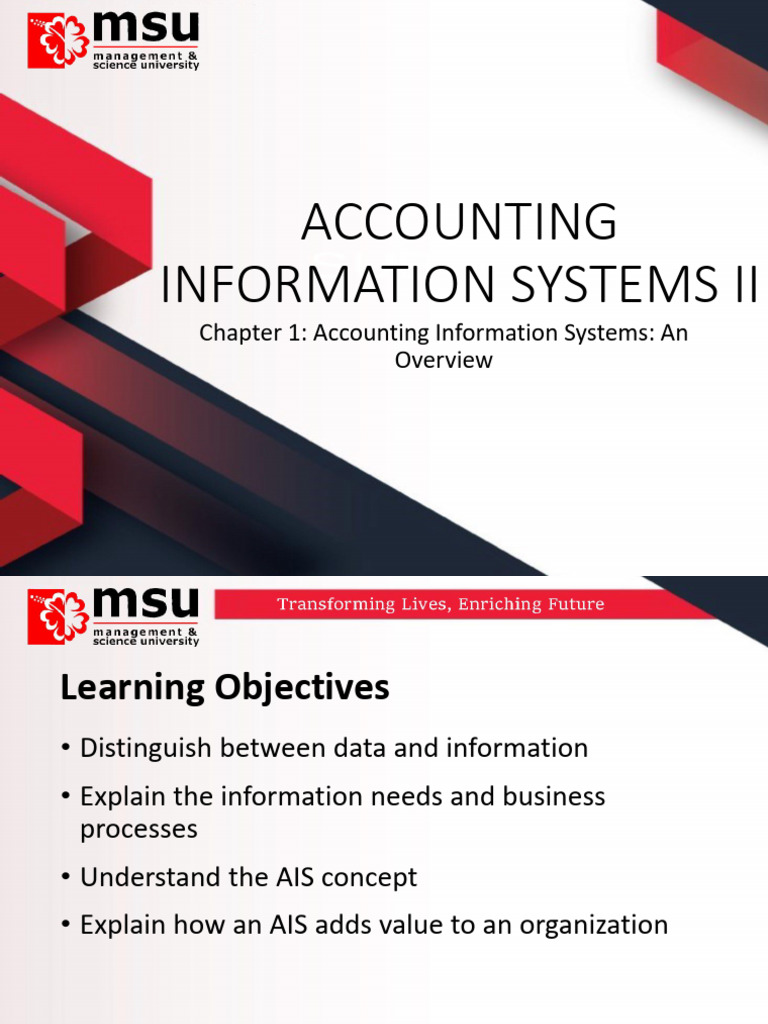 CHAPTER 1 - AIS Overview | PDF | Information | Information System