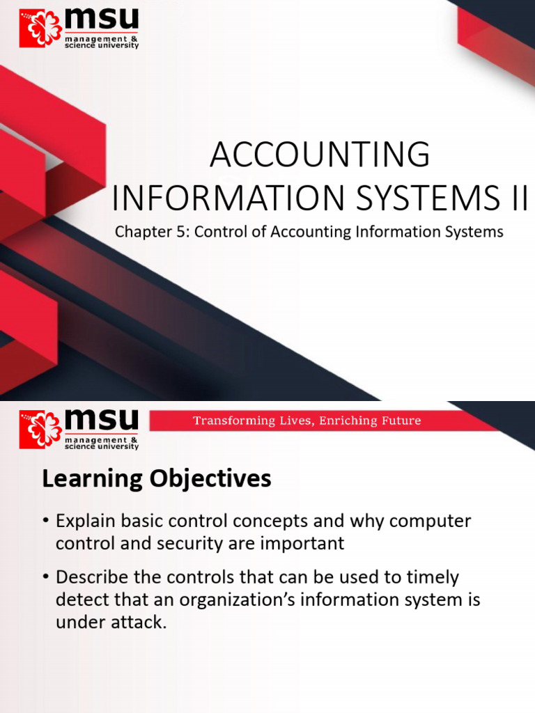 CHAPTER 5 - Controls of AIS | PDF | Security | Computer Security
